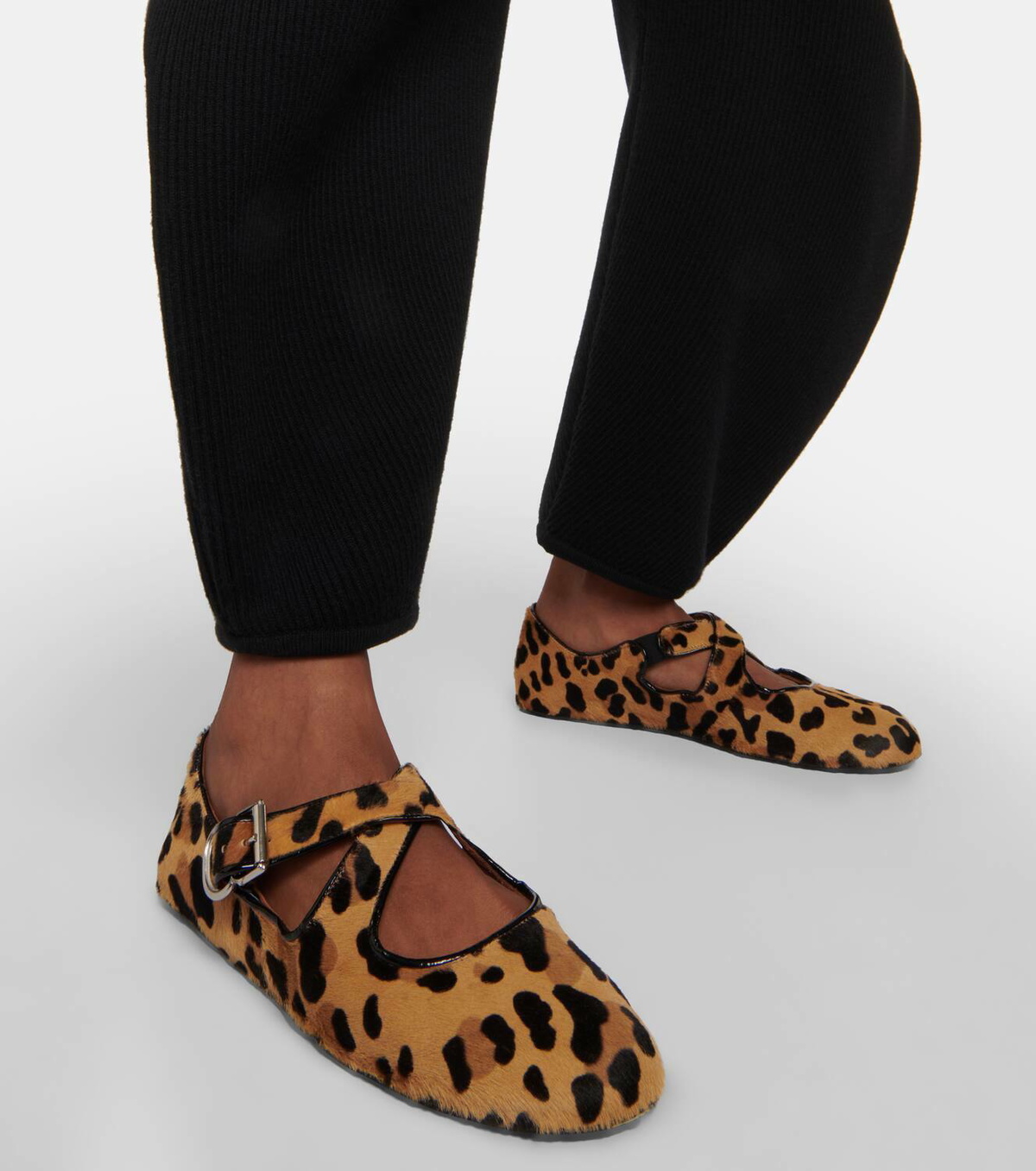 Alaïa Leopard-print ballet flats ALAÏA