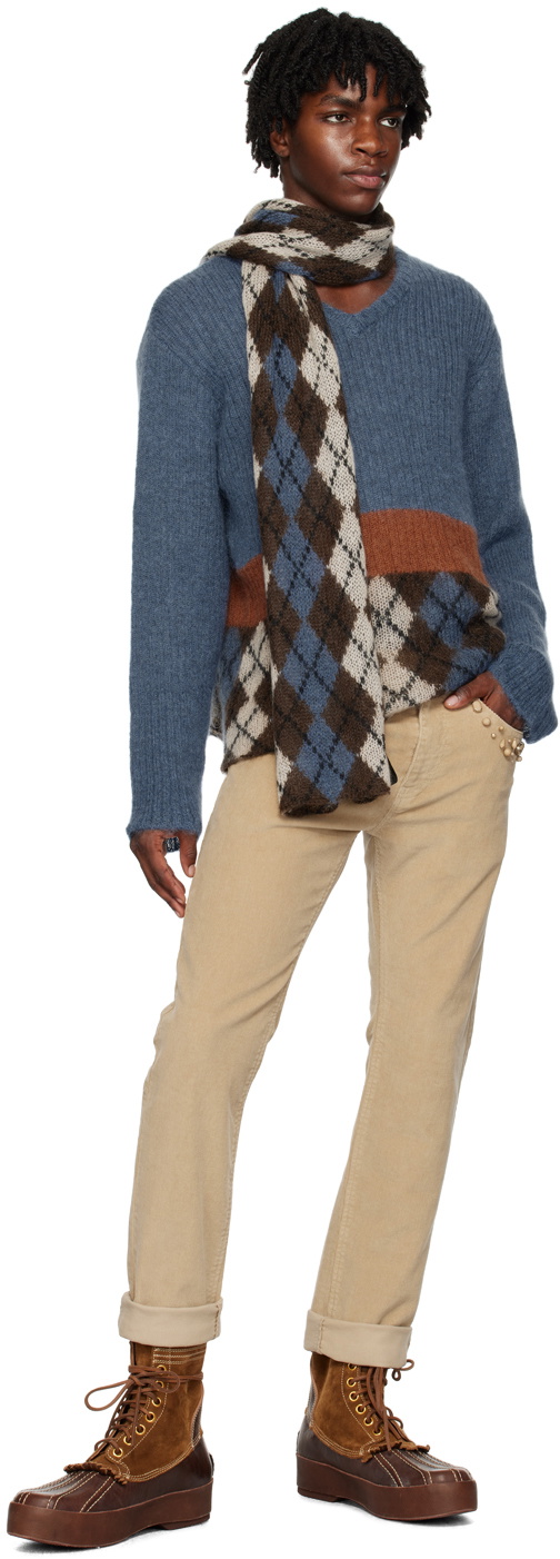 UNDERCOVER Blue Check Sweater Undercover