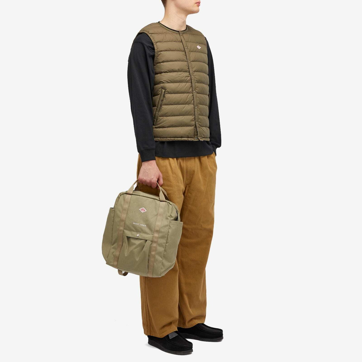 Danton Men's 2-Way Backpack in Light Greige Danton