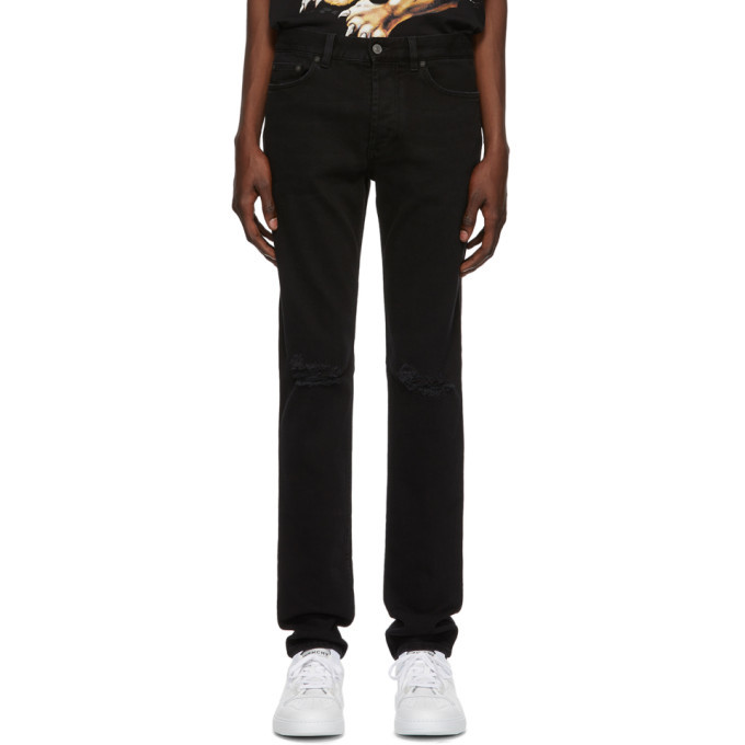 Givenchy Black Destroyed Slim-Fit Jeans Givenchy