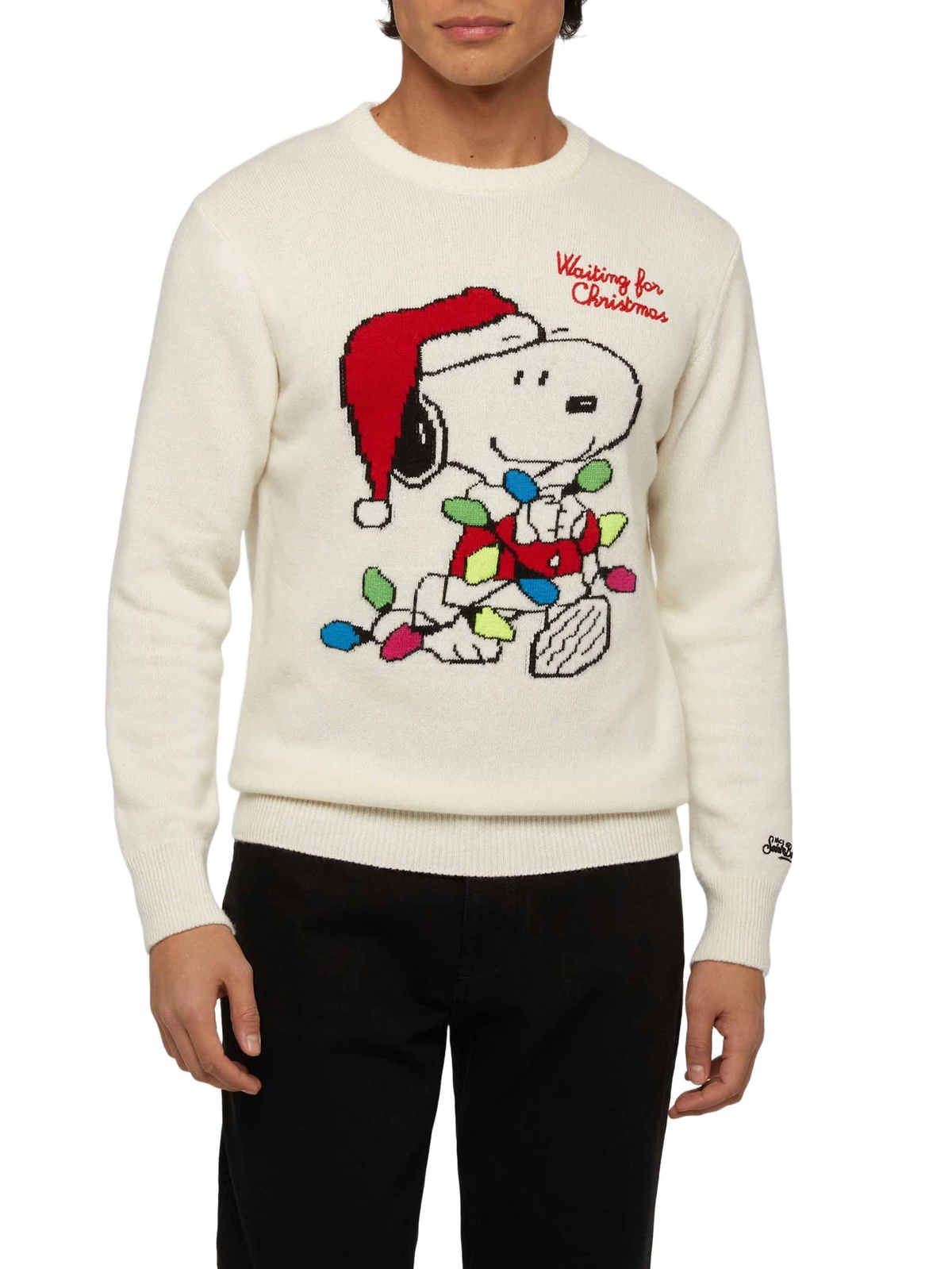 MC2 Saint Barth Sweater Heron With Snoopy Jacquard And Embroidery | Snoopy Peanuts® Special ...