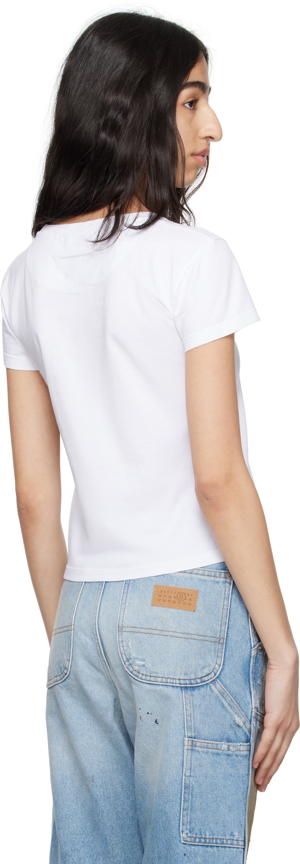 MM6 Maison Margiela White Heavy Cotton Jersey T-shirt MM6 Maison Margiela
