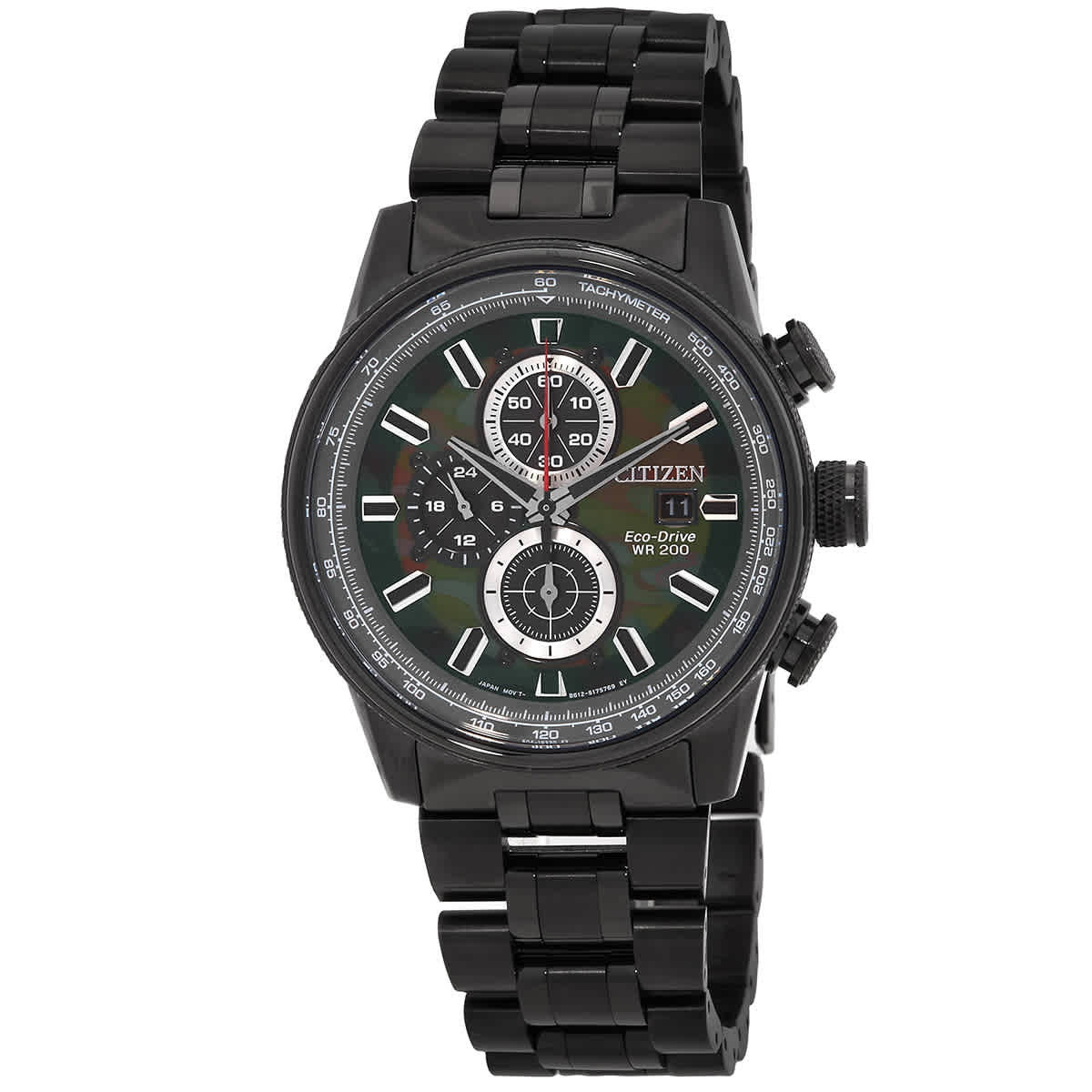 Citizen Nighthawk Chronograph Green Camo Dial Mens Watch CA0805-53X Citizen
