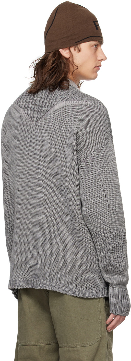 ROA Gray Perforated Sweater ROA