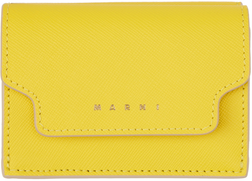 Marni Yellow Trifold Wallet Marni