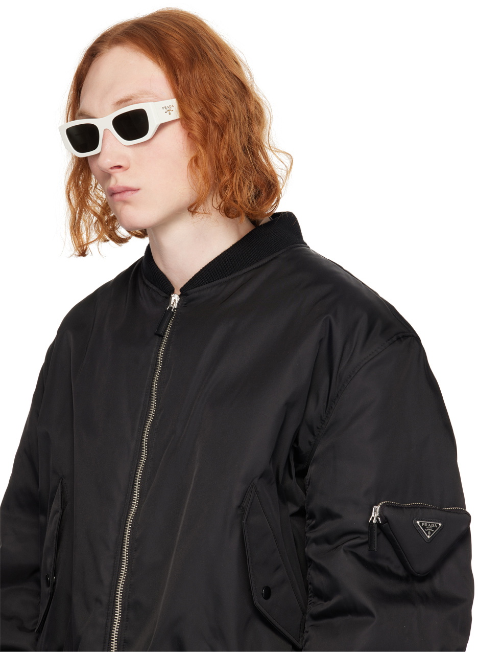 Prada Eyewear White Rectangular Sunglasses Prada