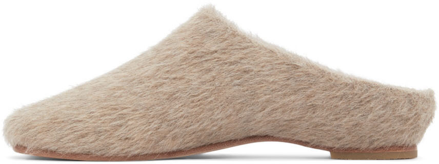 Lauren Manoogian Beige Brushed Vault Mules Lauren Manoogian