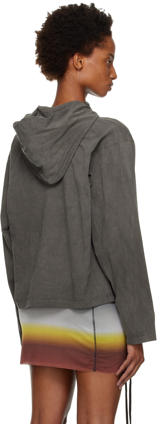 Ottolinger Grey Embroidered Hoodie Ottolinger