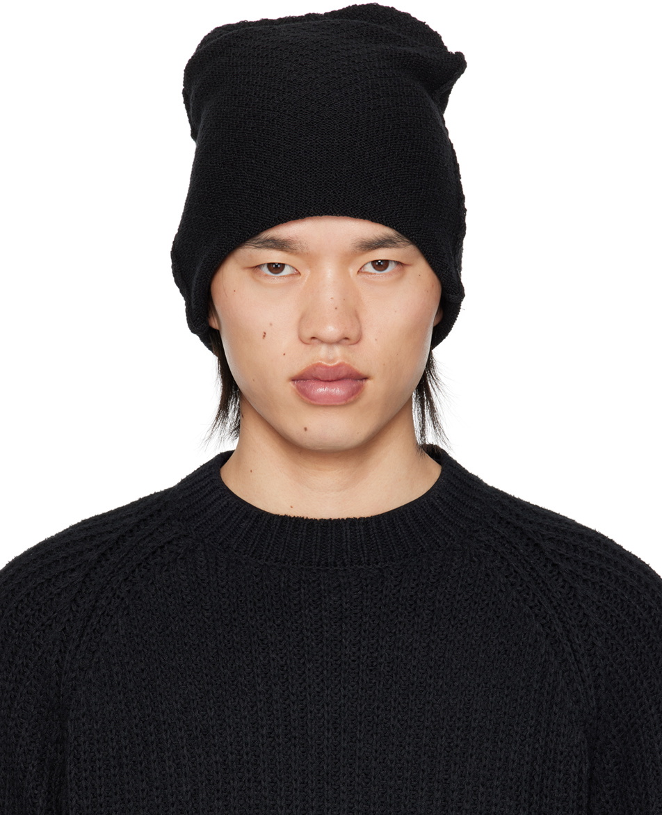 DEVOA Black Knit Beanie DEVOA