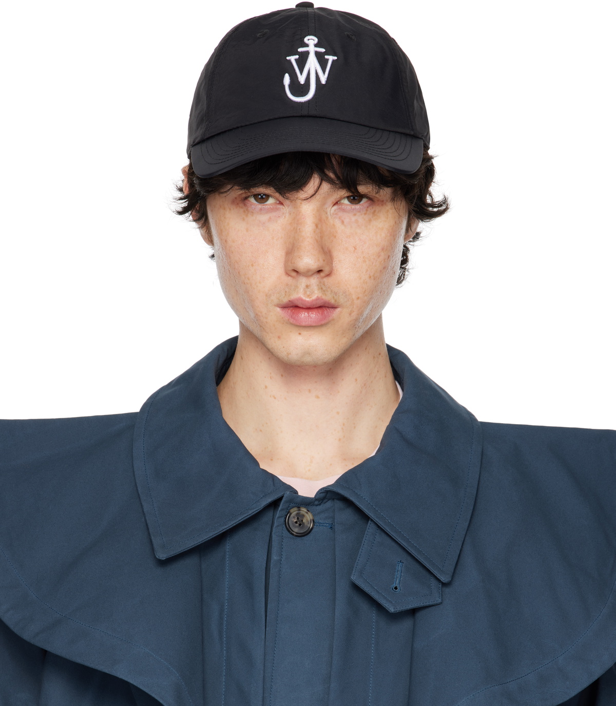 JW Anderson Black Anchor Logo Baseball Cap JW Anderson