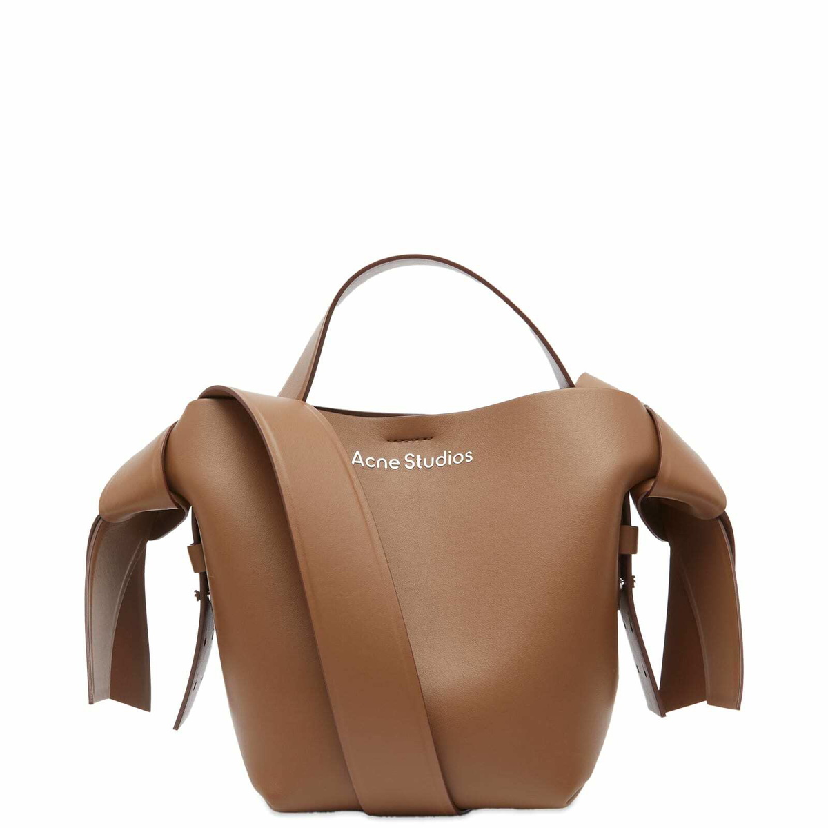 Acne Studios Women's Musubi Mini Leather Handbag in Camel Brown Acne ...