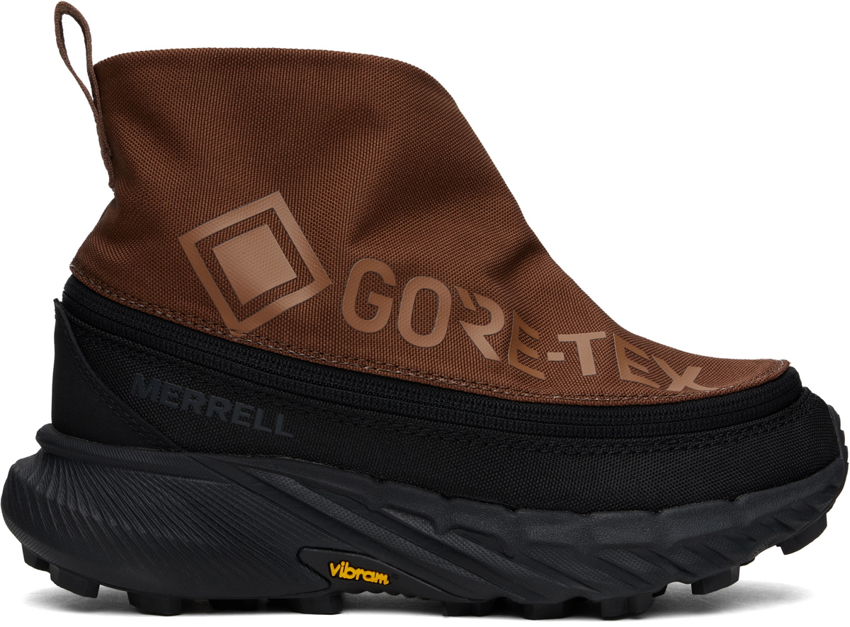 Merrell 1TRL Brown & Green Agility Peak 5 GTX Zip Sneakers Merrell 1TRL
