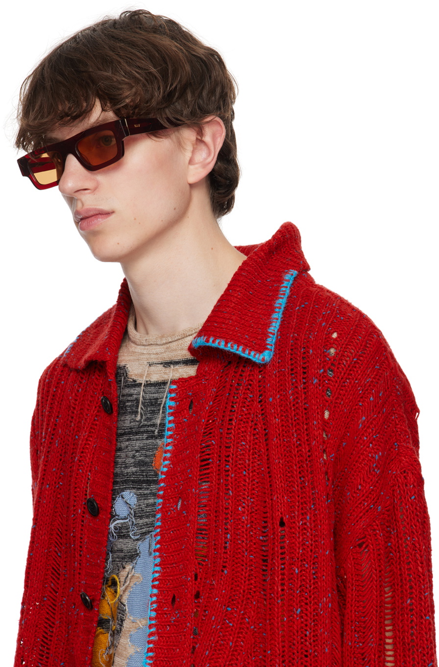 RETROSUPERFUTURE SSENSE Exclusive Red Colpo Sunglasses RETROSUPERFUTURE