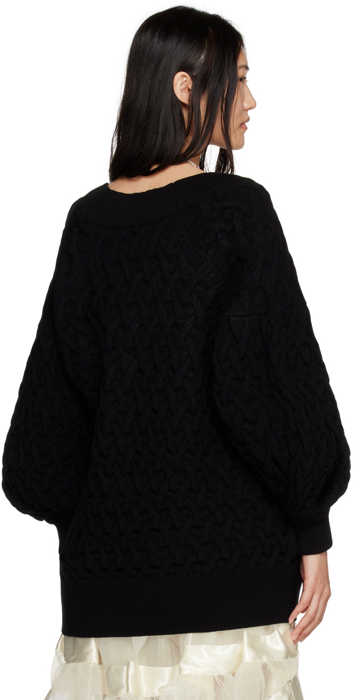 Simone Rocha Black Beaded Sweater Simone Rocha