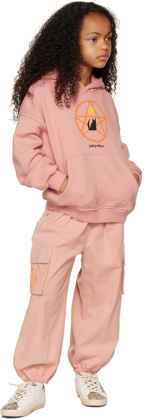 Jellymallow Kids Pink Cat Planet Hoodie Jellymallow
