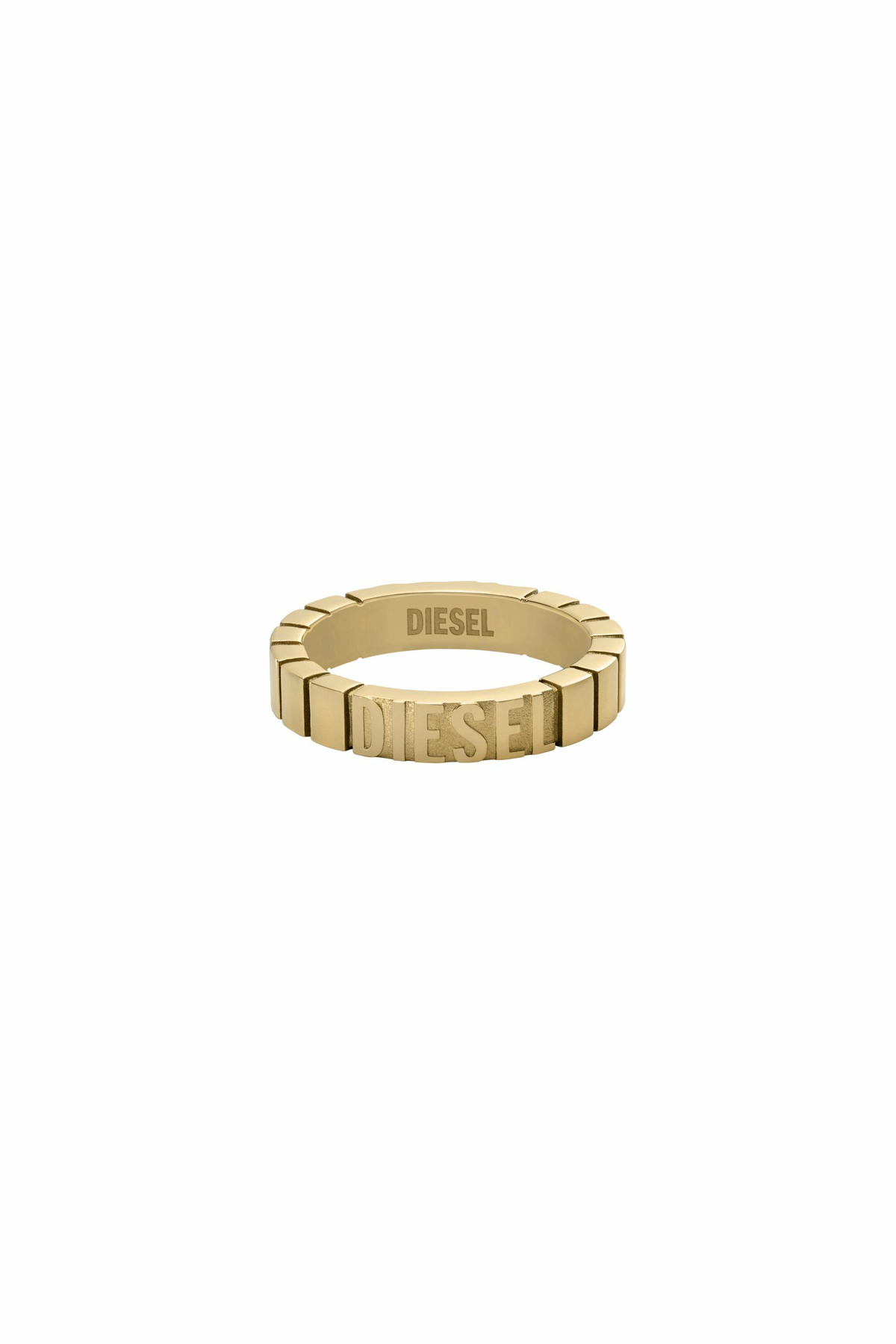 Diesel Stainless Steel Band Ring - Rings - Unisex - Gold Diesel