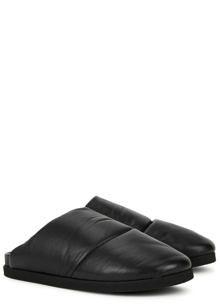 Moncler Genius 1 Moncler JW Anderson Quilted Leather Mules Black ...