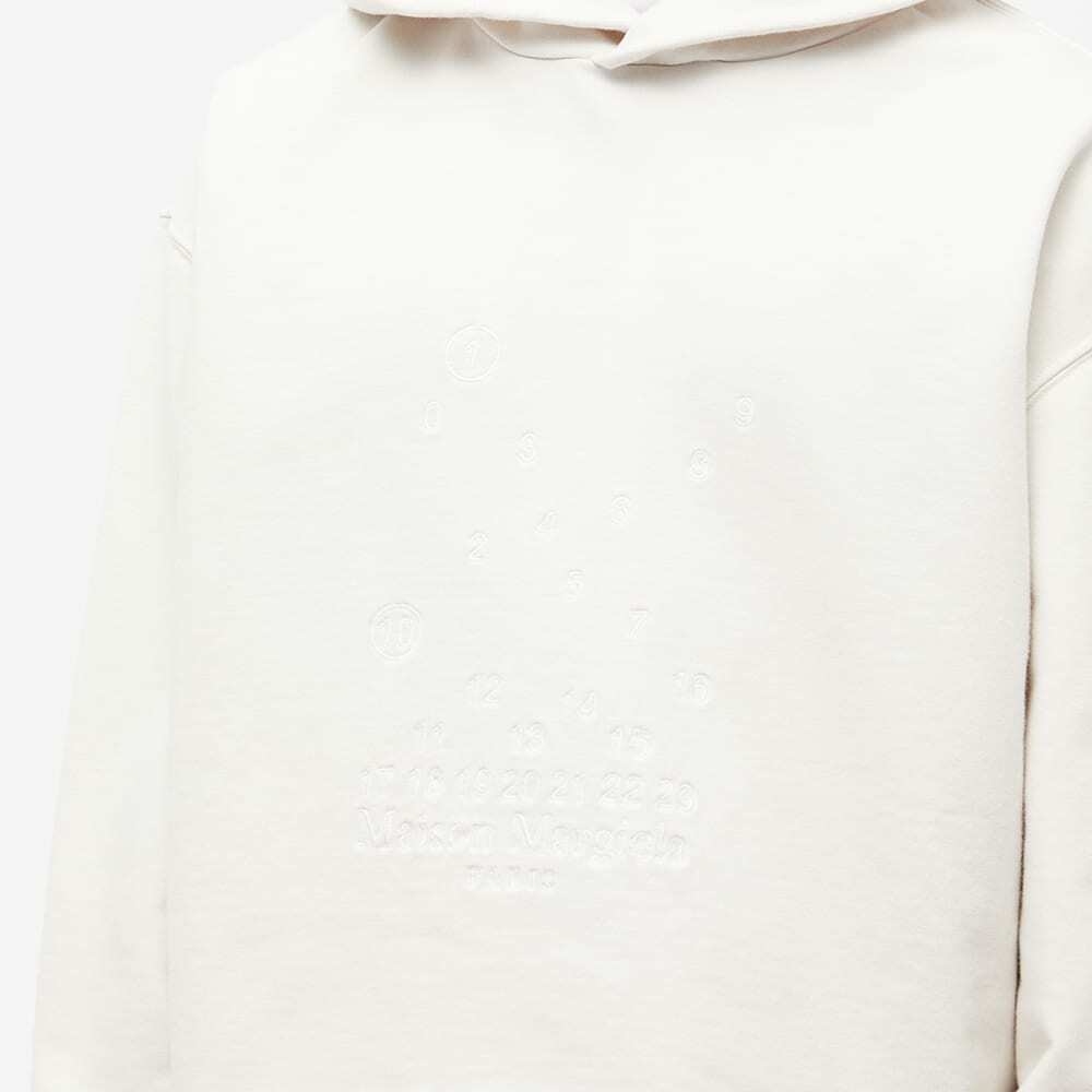 Maison Margiela Men's Embroidered Numbers Logo Hoody in Chalk Maison ...