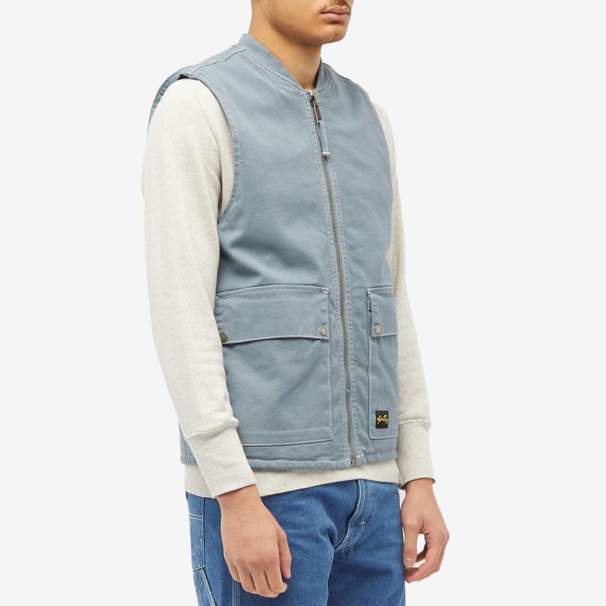 Stan Ray Men's Works Vest in Battle Grey Duck Stan Ray