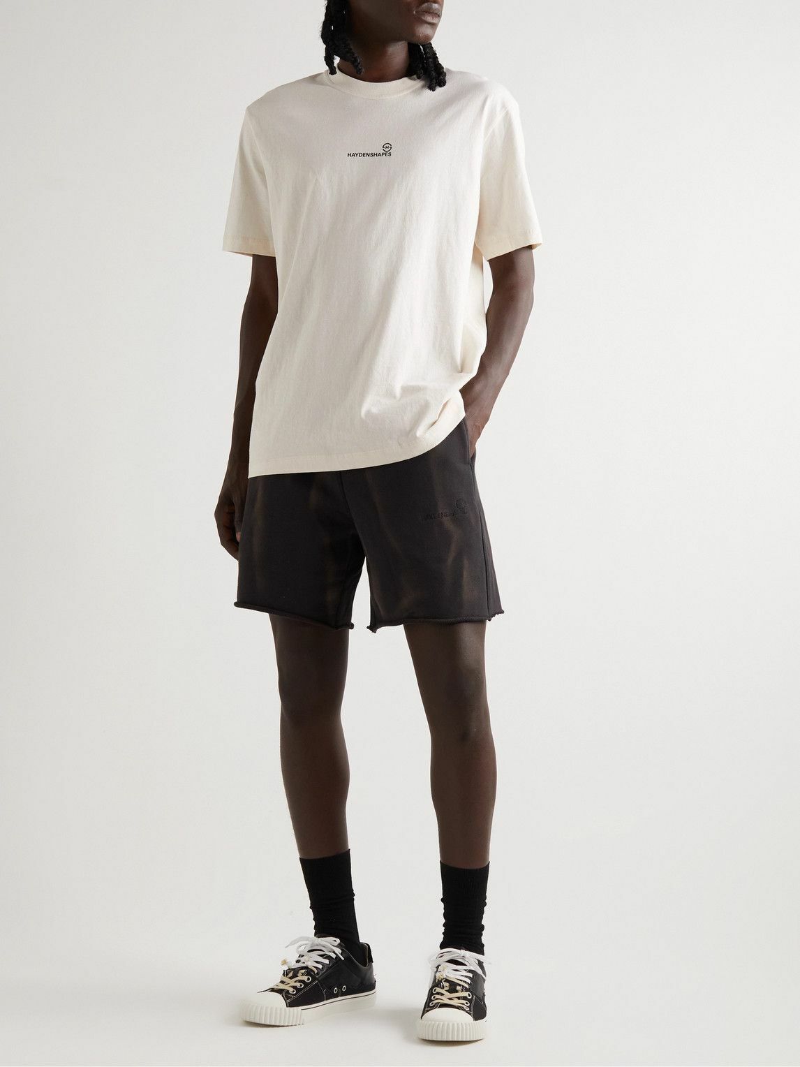 HAYDENSHAPES - Shapers Logo-Print Cotton-Jersey T-Shirt - Neutrals ...