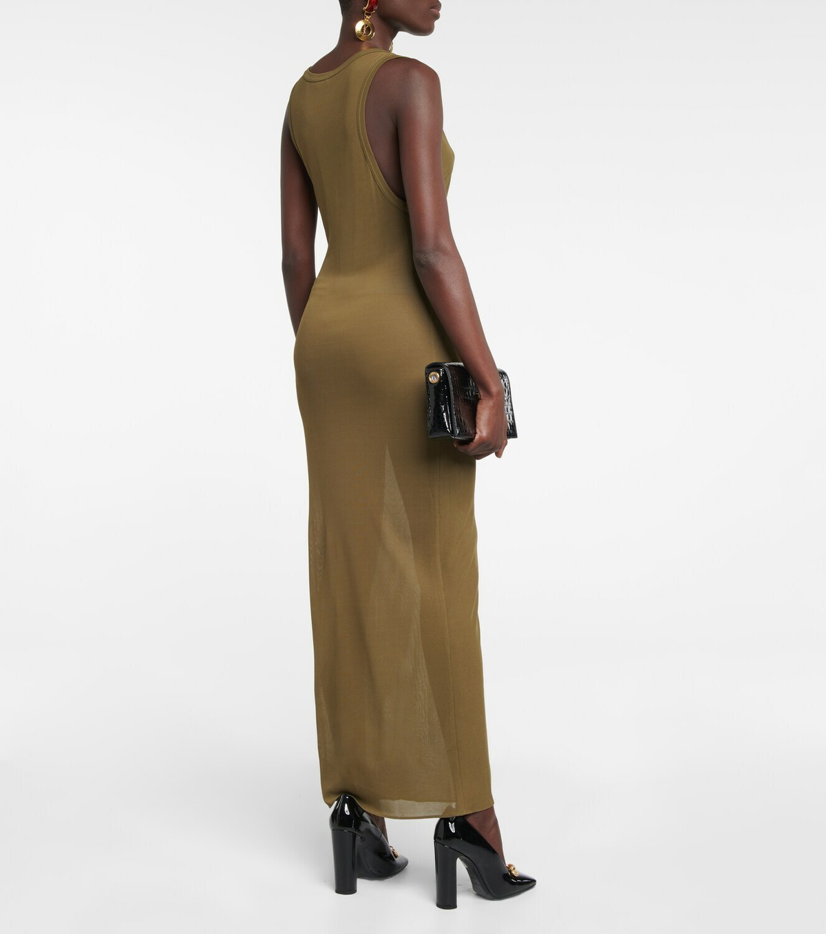 Saint Laurent - Semi-sheer maxi dress Saint Laurent