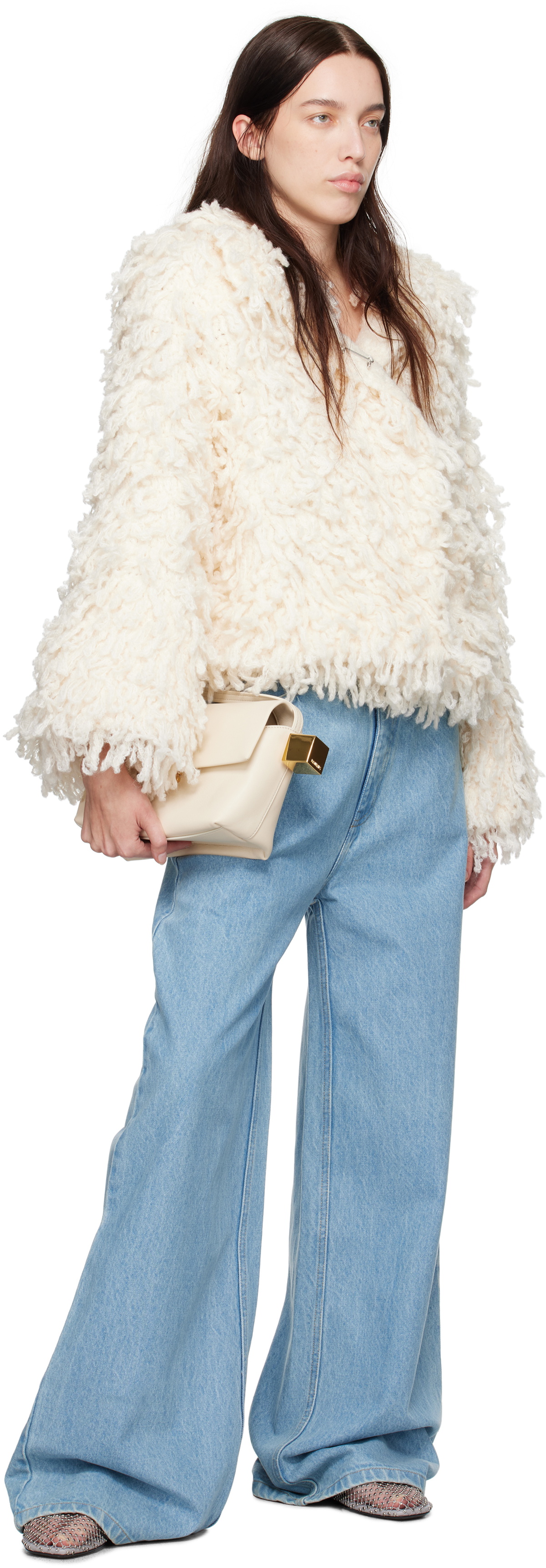Christopher Esber Blue Oversized Drop Jeans Christopher Esber