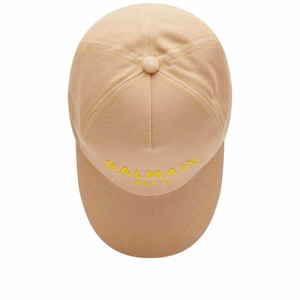 Balmain Women's Logo Cap in Taupe/Yellow Balmain