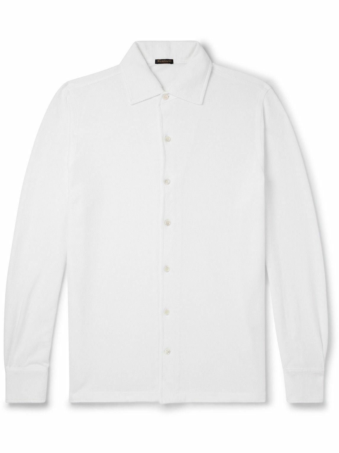 Rubinacci - Cotton-Piqué Shirt - White Rubinacci