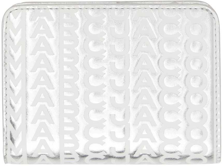 Marc Jacobs Silver 'The Monogram Mini Compact' Wallet Marc Jacobs