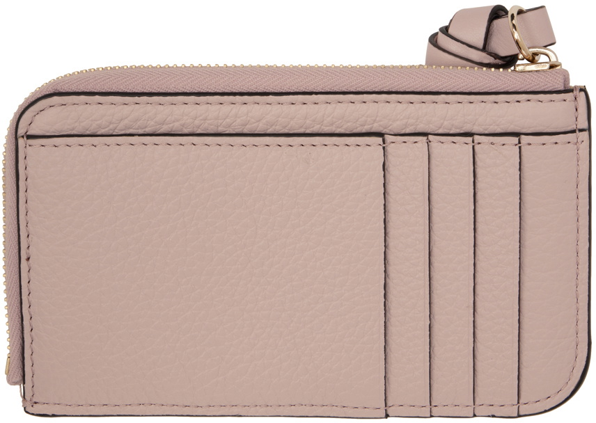 Chloé Pink Alphabet Card Holder Chloe