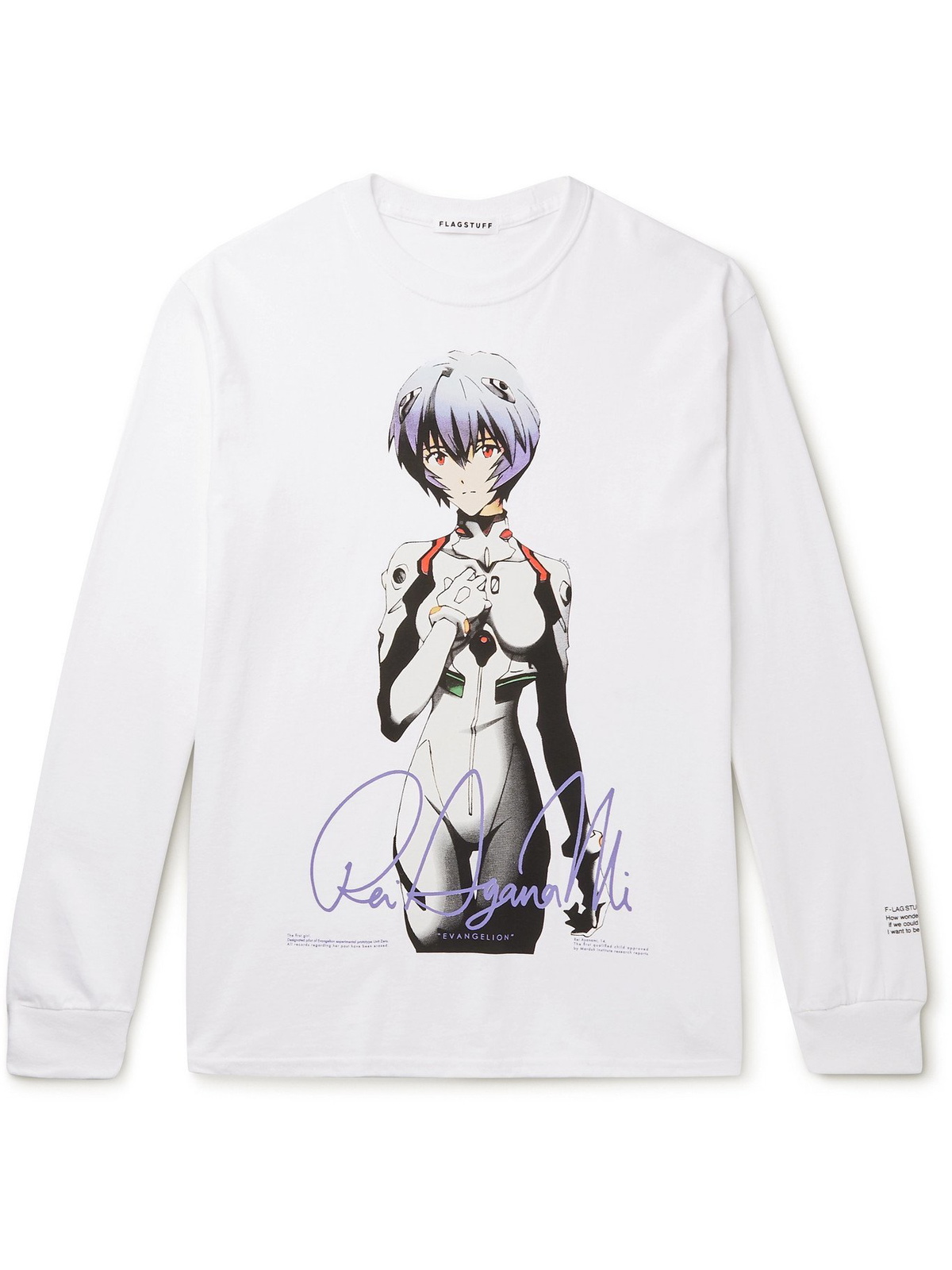 FLAGSTUFF - Evangelion Printed Cotton-Jersey T-Shirt - White Flagstuff