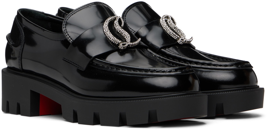 Christian Louboutin Black CL Moc Lug Loafers Christian Louboutin