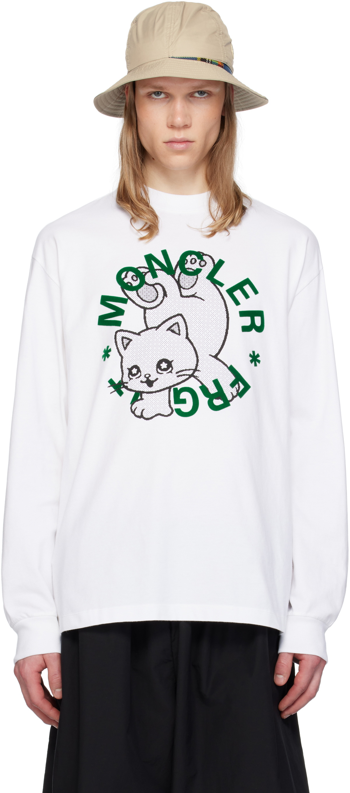 Moncler Genius Moncler x FRGMT Hiroshi Fujiwara White Cartoon Logo T ...