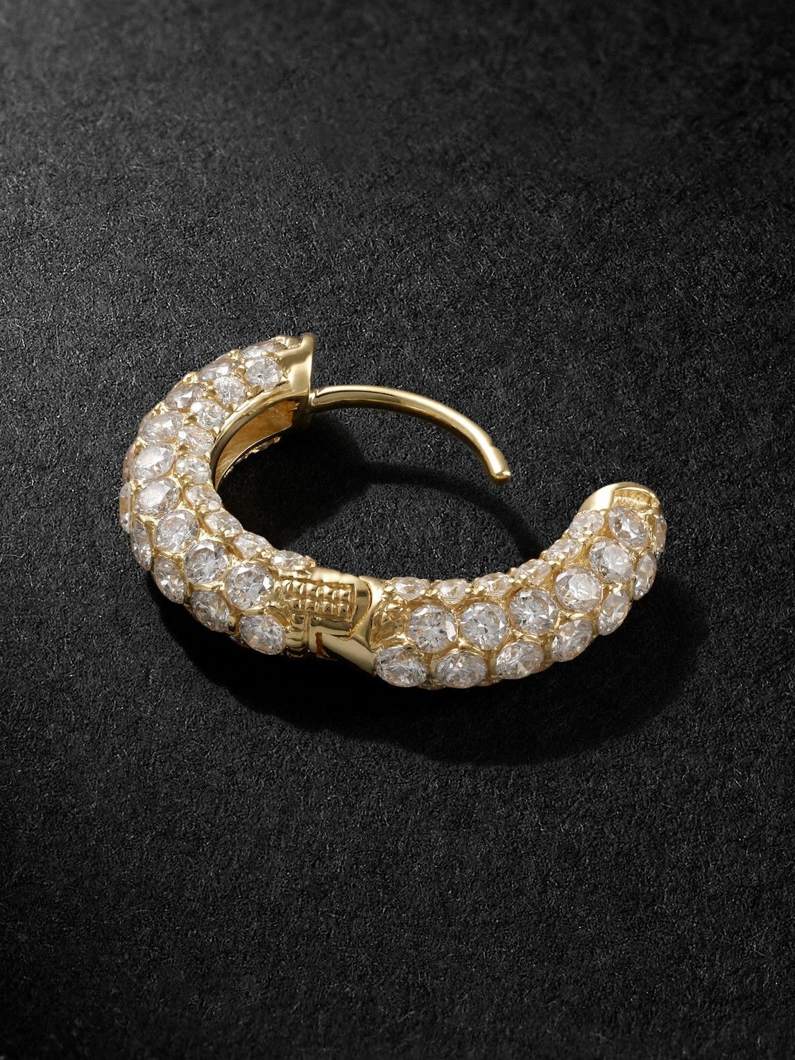 MARIA TASH - Invisible 18-Karat Gold Diamond Single Hoop Earring Maria Tash