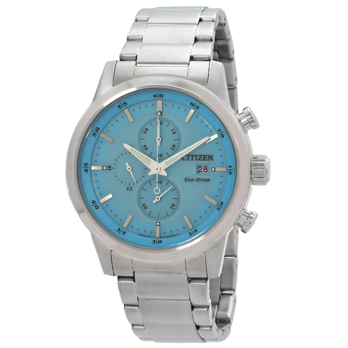 Citizen Chronograph Eco-Drive Blue Dial Mens Watch CA0748-80L Citizen