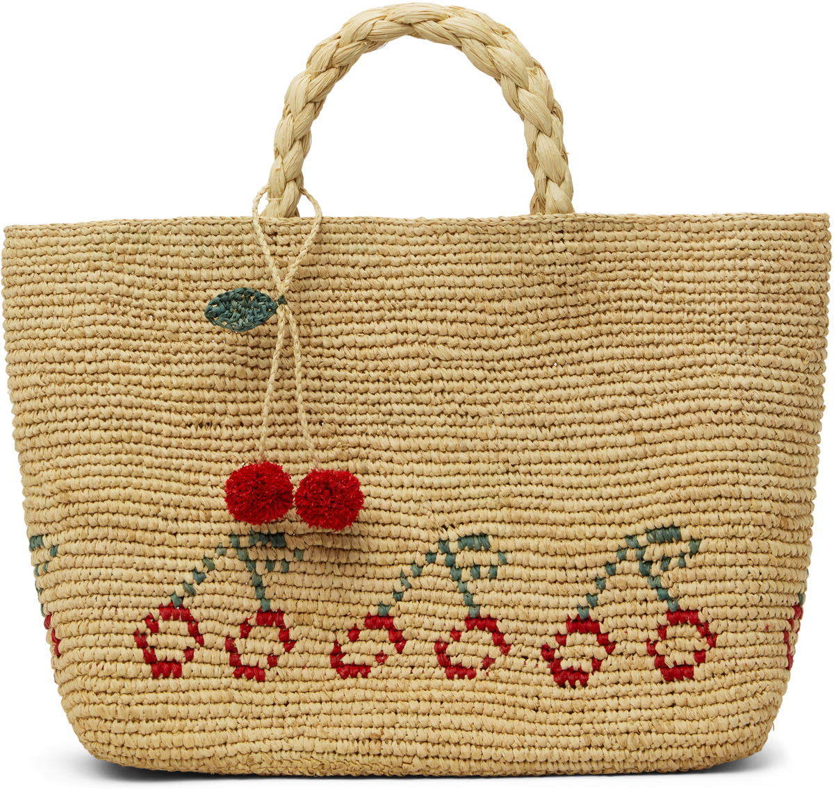 Bonpoint Kids Beige & Red Fama Tote Bonpoint