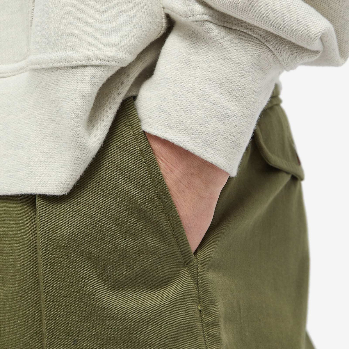 Universal Works Men's Twill Double Pleat Pant in Light Olive Universal ...