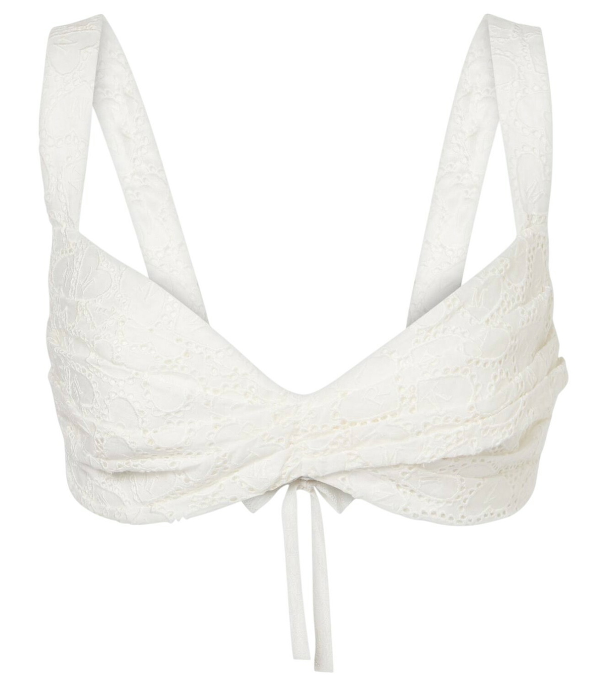 Zimmermann Crush Embroidered linen bra top Zimmermann