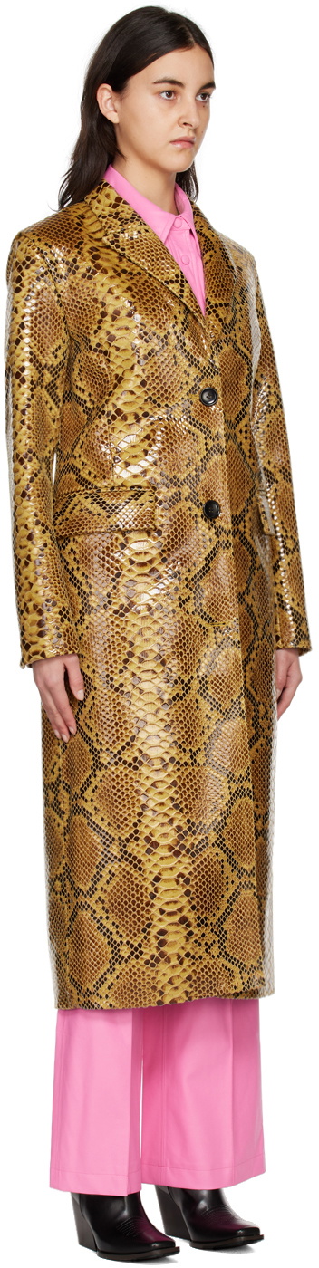 Stand Studio Tan Zoie Faux-Leather Coat Stand Studio