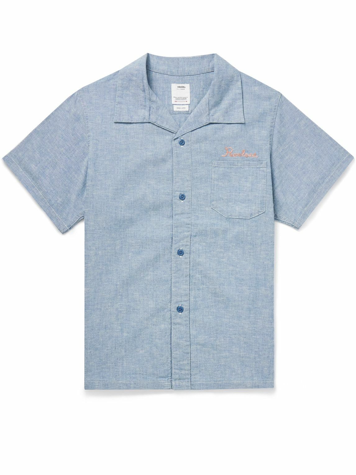 Visvim - Embroidered Cotton-Chambray Shirt - Blue Visvim