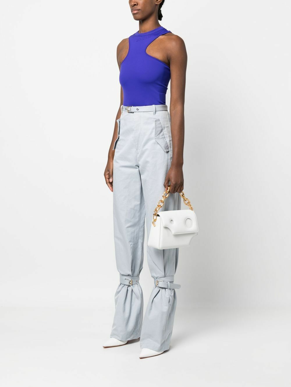 OFF-WHITE - Burrow Leather Shoulder Bag Off-White