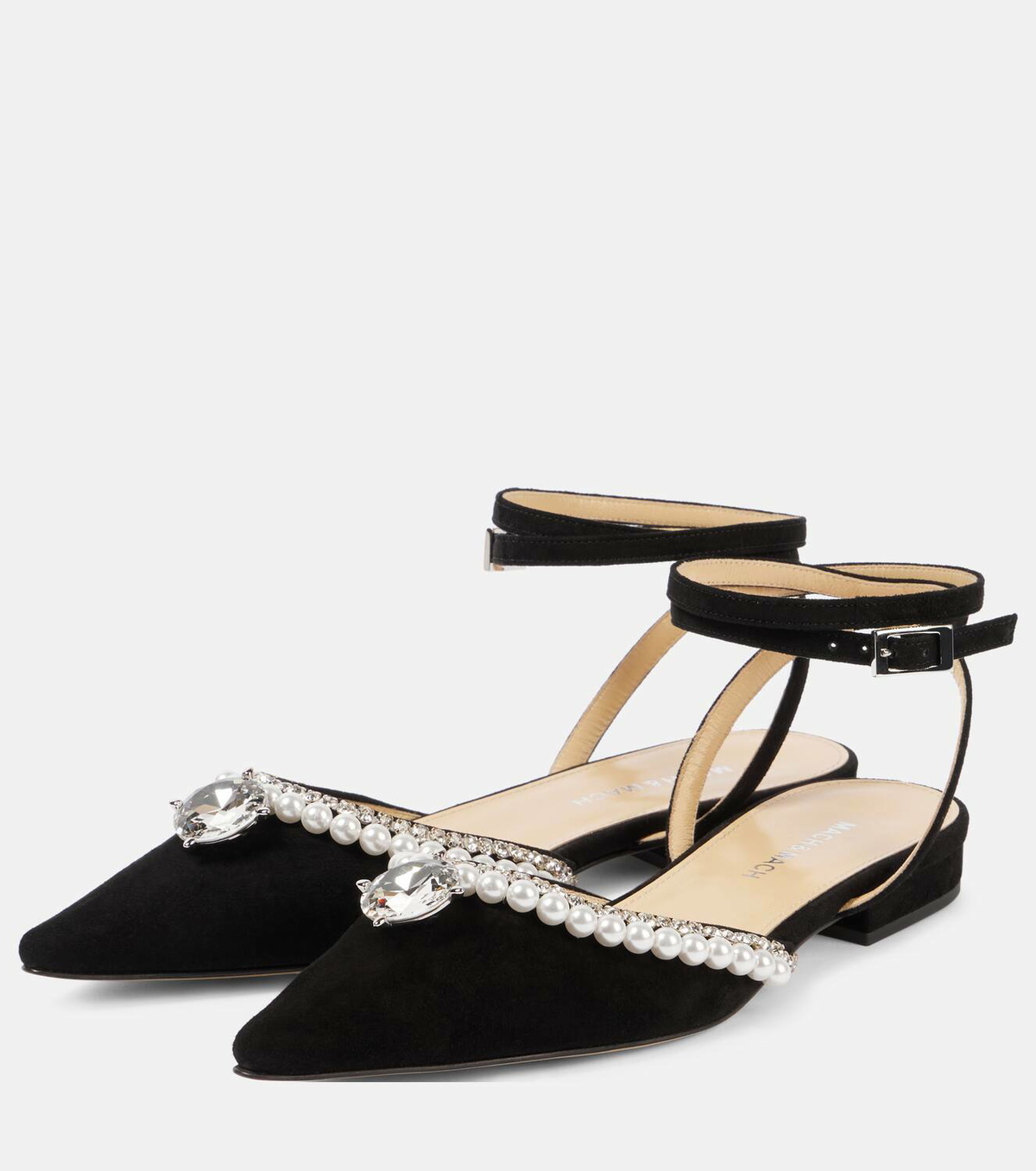 Mach & Mach Diamond of Elizabeth suede flats MACH & MACH