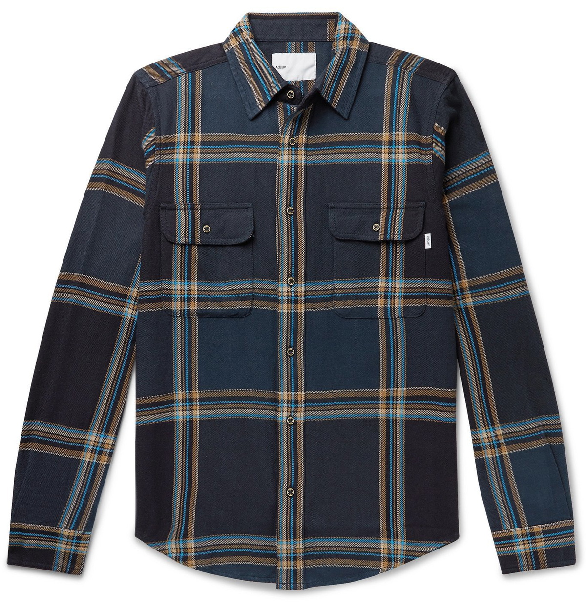Adsum - Checked Cotton-Flannel Shirt - Blue Adsum