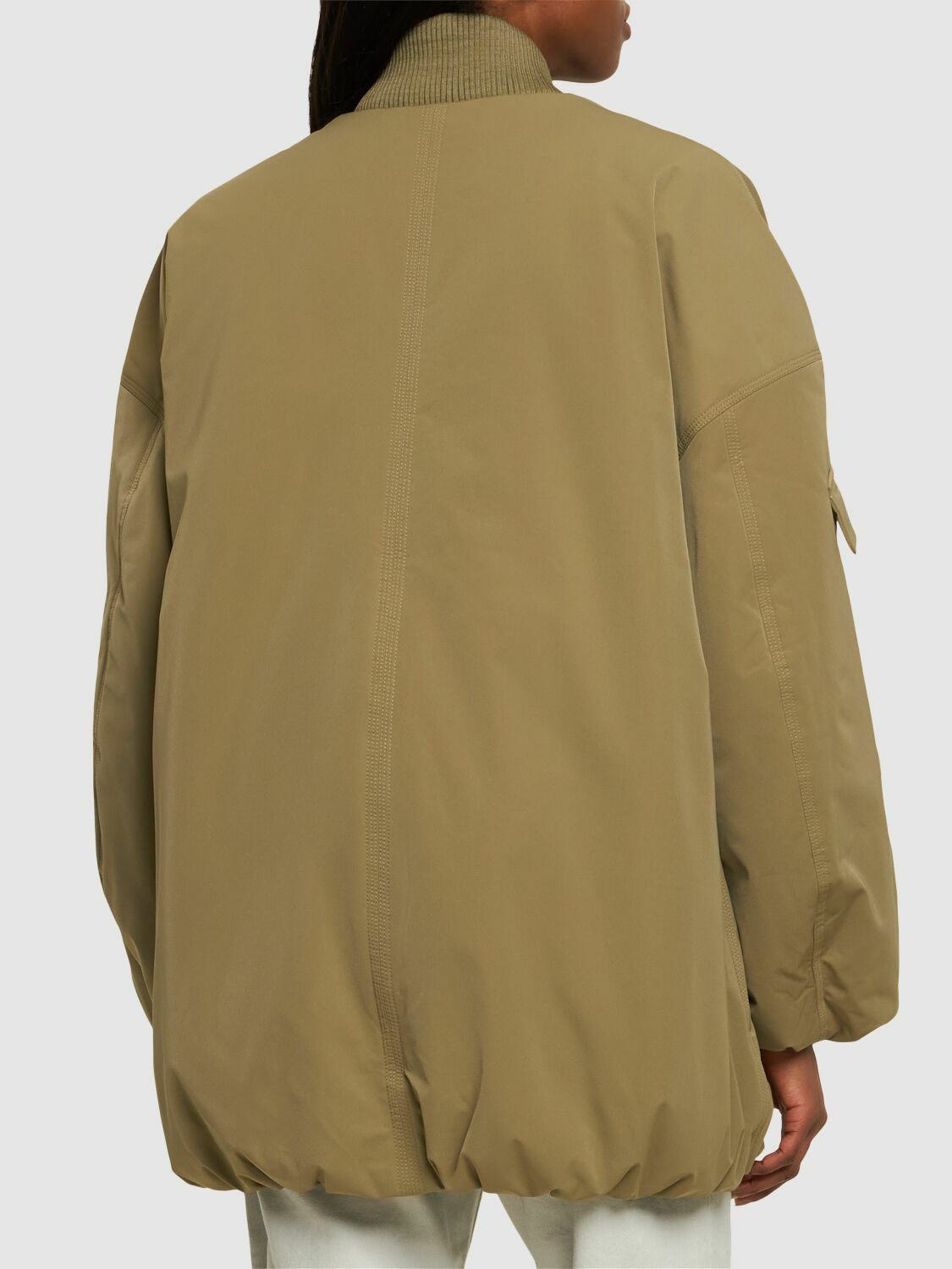 GANNI - Light Twill Oversized Bomber Jacket GANNI