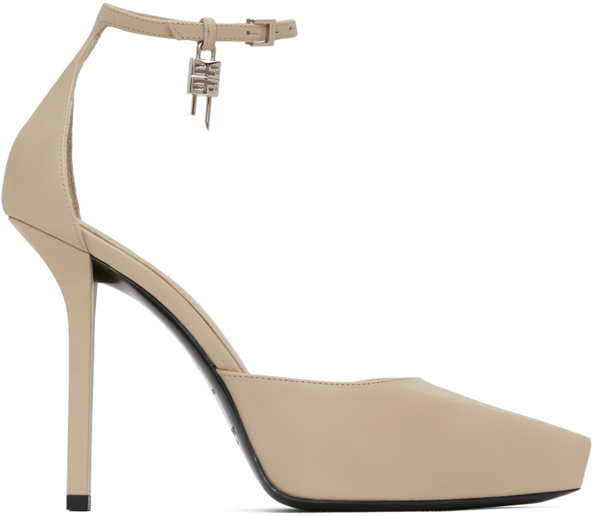 Givenchy Beige G Lock Platform Heels Givenchy