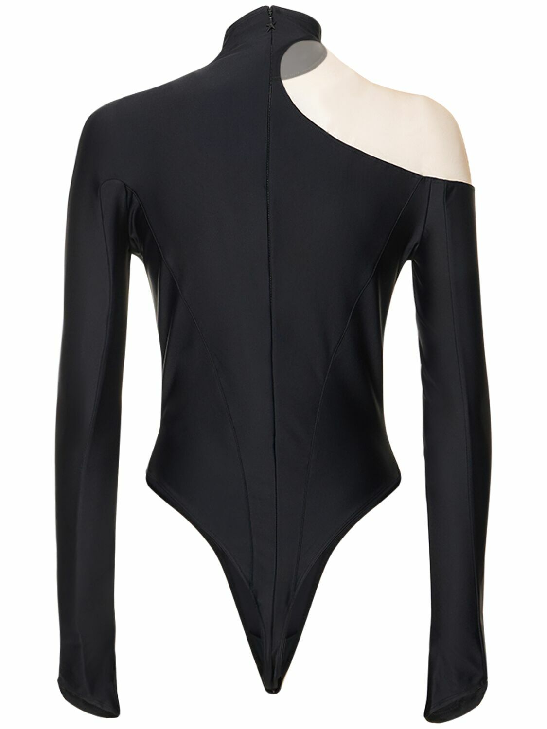 MUGLER - Lycra Cutout Turtleneck Bodysuit Mugler
