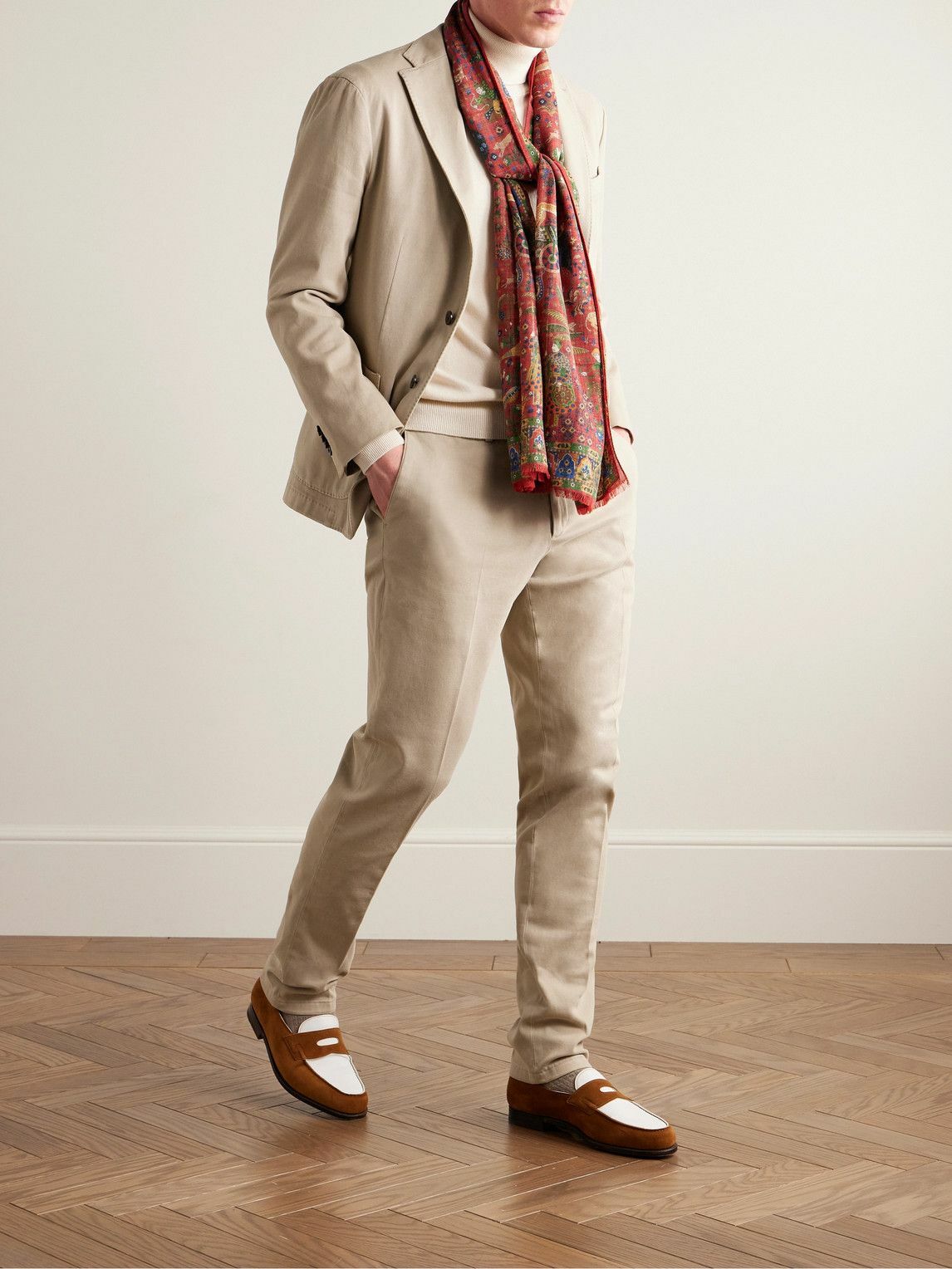 Boglioli - Slim-Fit Garment-Dyed Cotton-Blend Twill Suit Trousers - Neutrals Boglioli