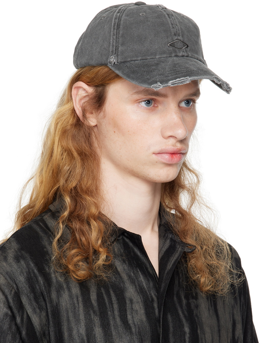 Han Kjobenhavn Gray Distressed Diamond Cap Han Kjobenhavn