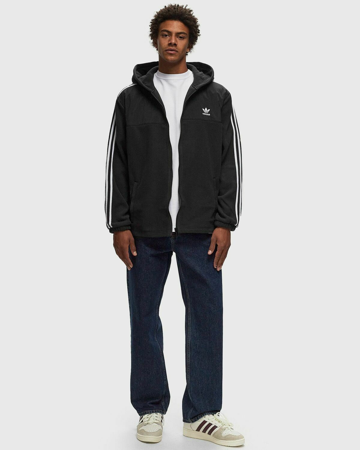 Adidas Fleece Hoodie Black Hoodies/Zippers adidas