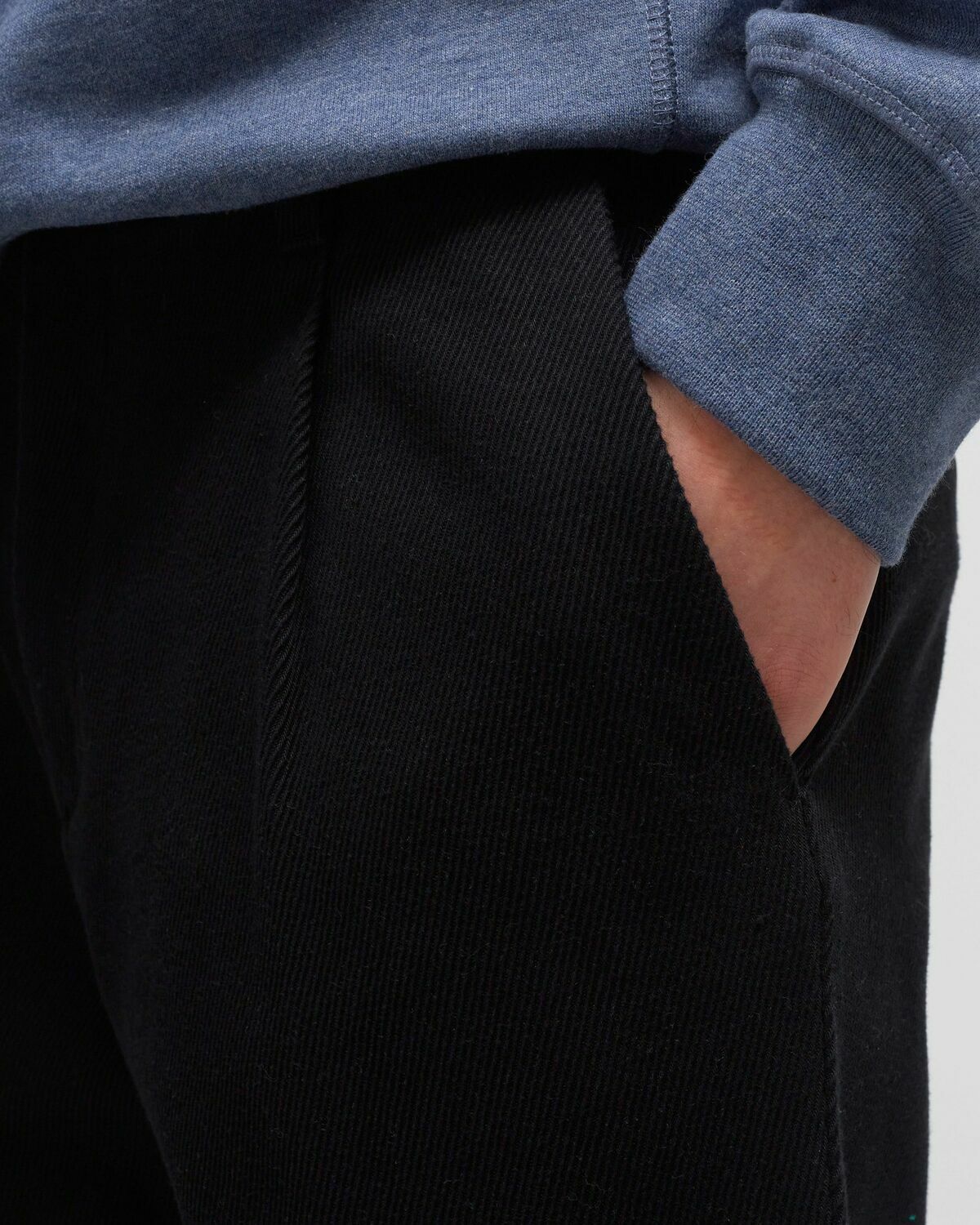 Wood Wood Aaren Dry Twill Trousers Black - Mens - Casual Pants Wood Wood